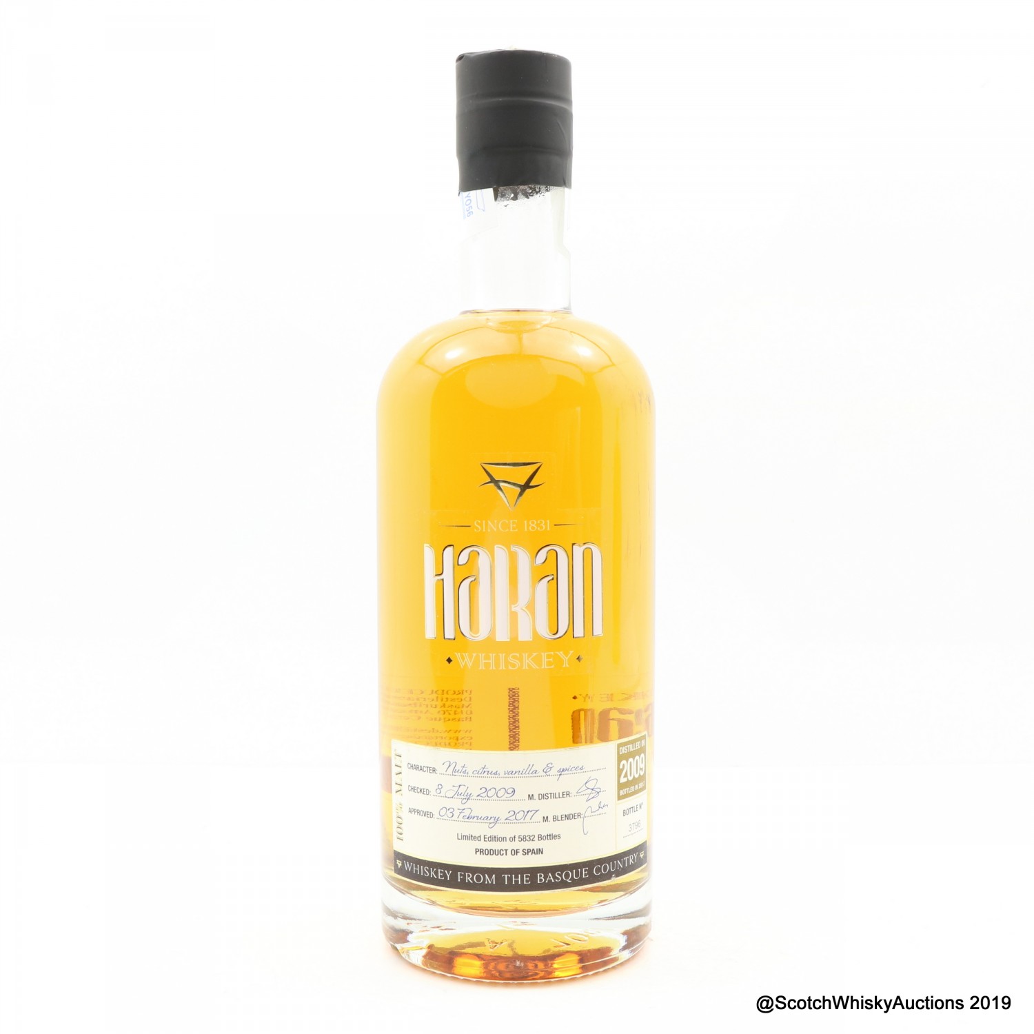 Haran 2009 Basque Whiskey | The 100th Auction | Scotch Whisky Auctions