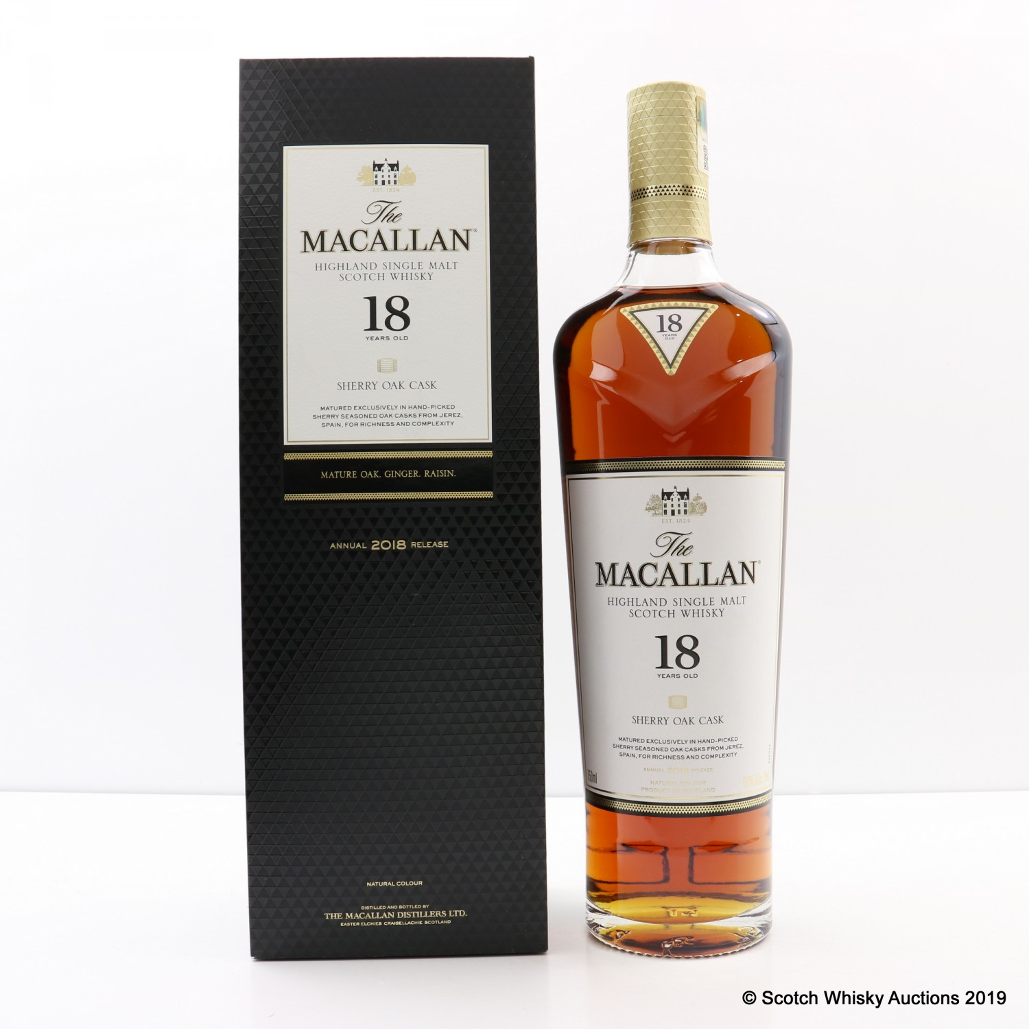 Macallan 18 Year Old Sherry Oak 2018 Release 75cl | The 100th Auction ...