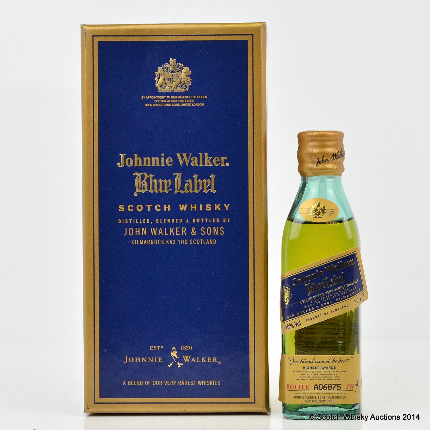Johnnie Walker Blue Label Mini 5cl | The 43rd Auction | Scotch Whisky ...