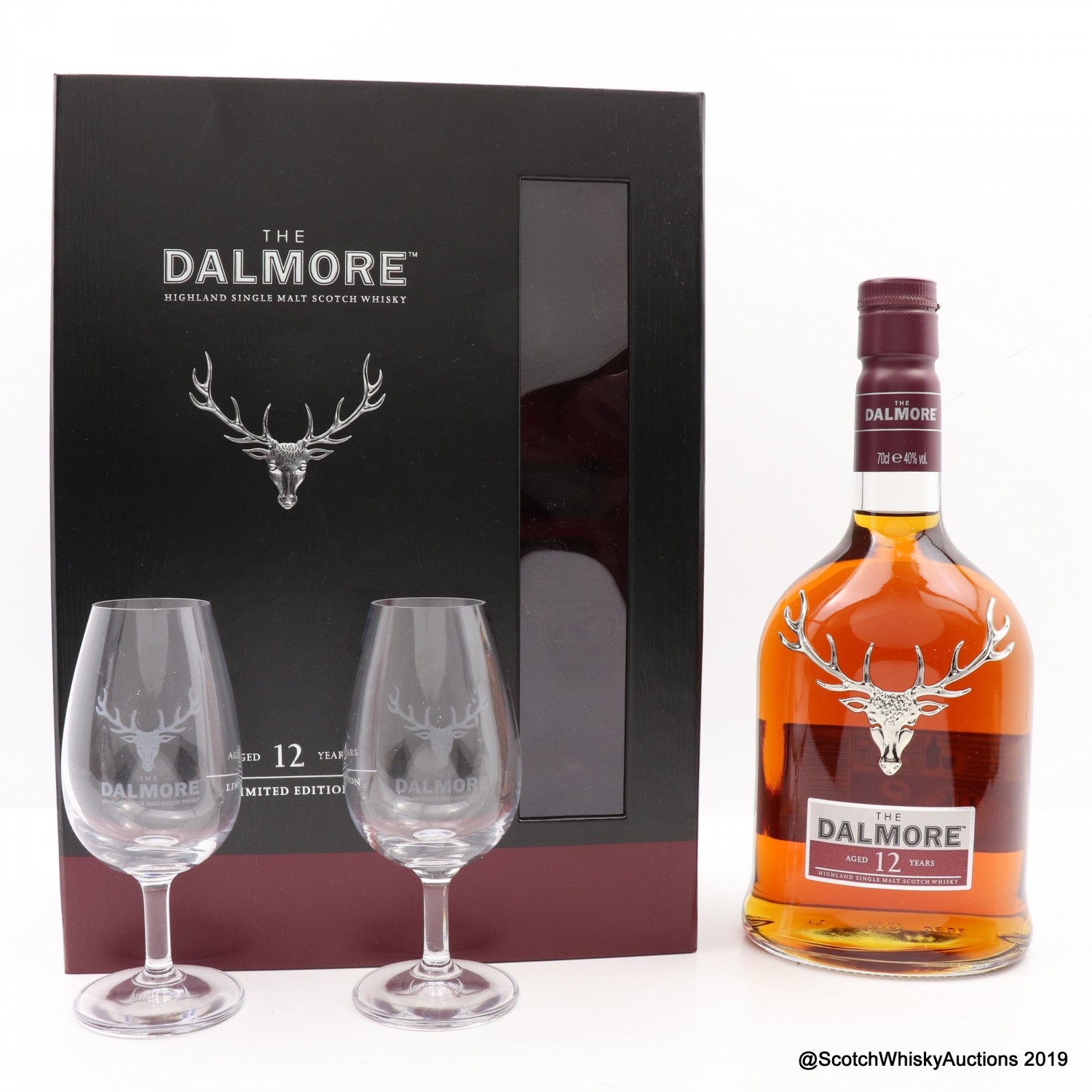 Dalmore 12 Year Old & Glasses Gift Set | The 103rd Auction | Scotch ...